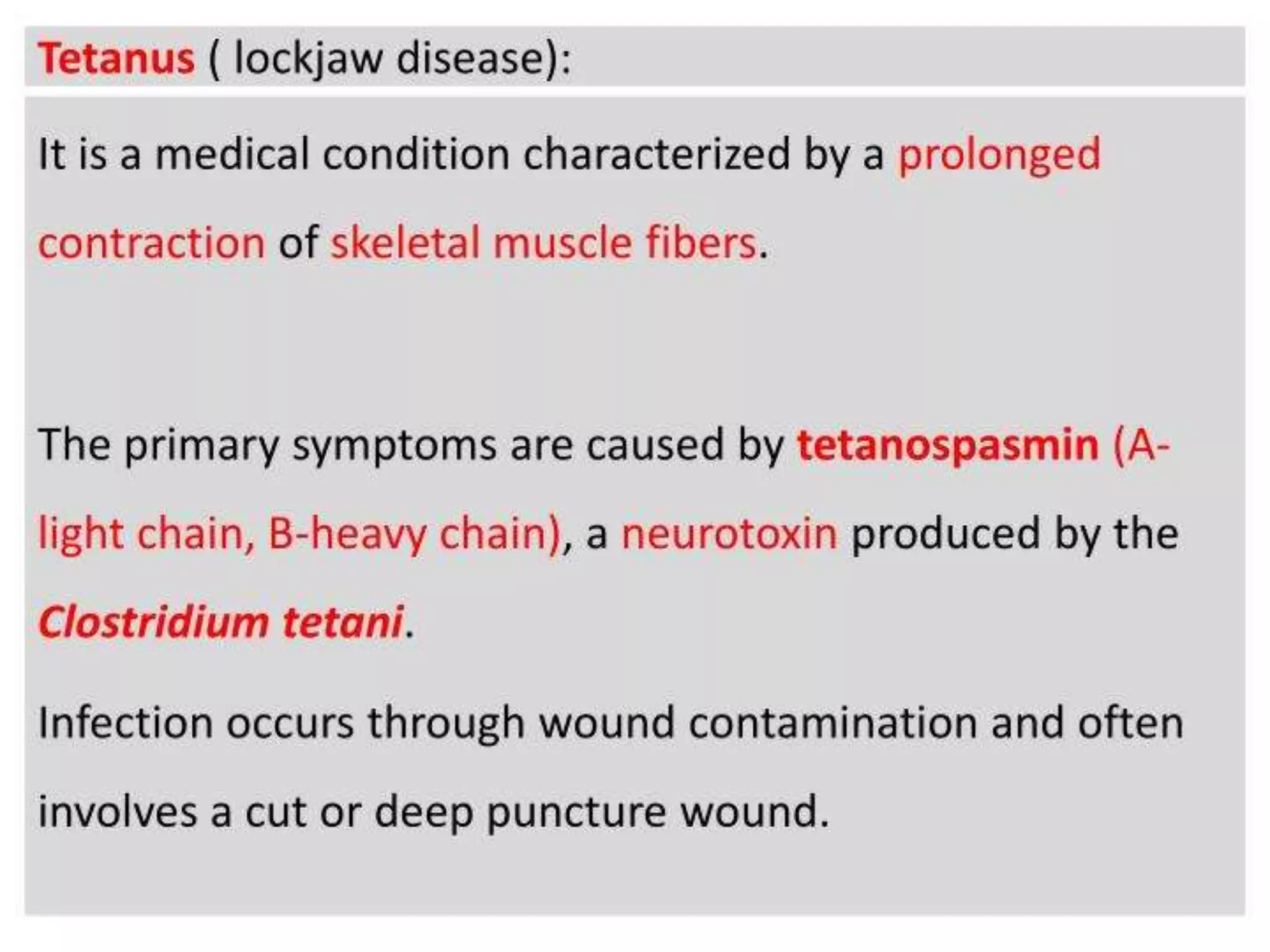 Tetanus bacterial disease | PPTX