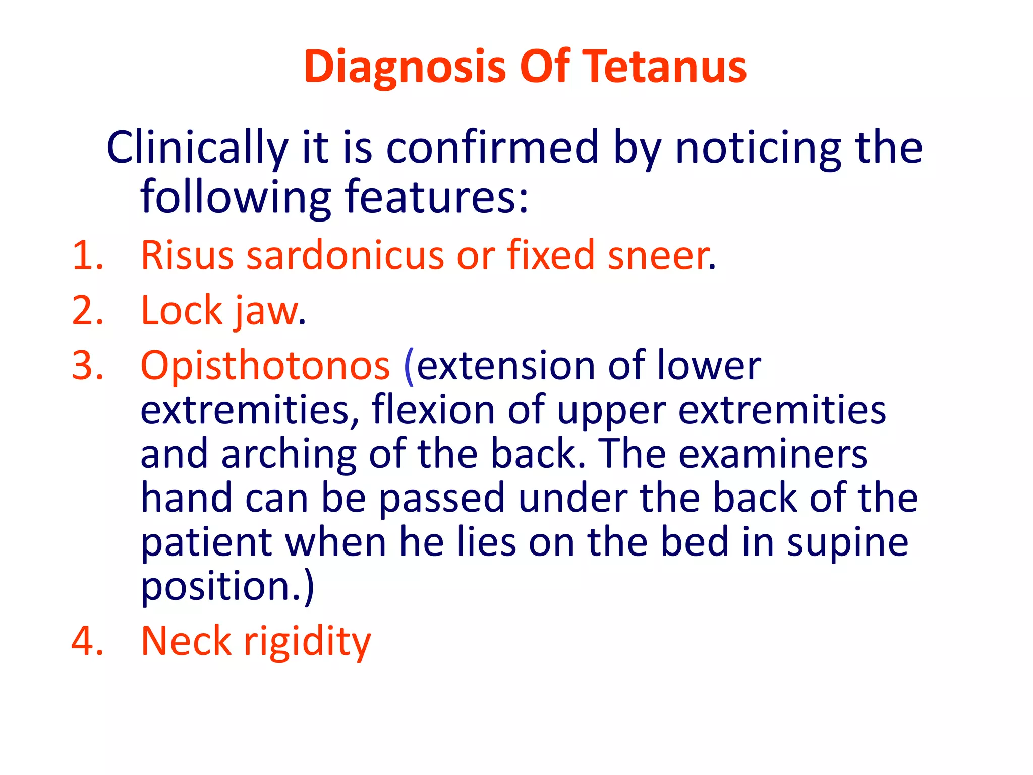 Tetanus bacterial disease | PPTX