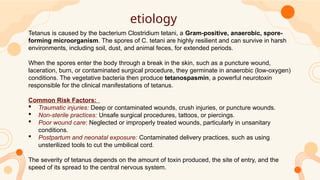 Tetanus Disease infectious diseases.pptx