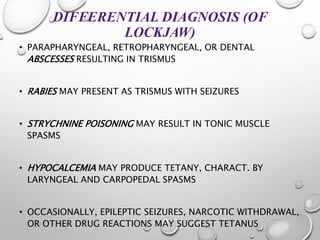 Tetanus dr yusuf imran | PPTX