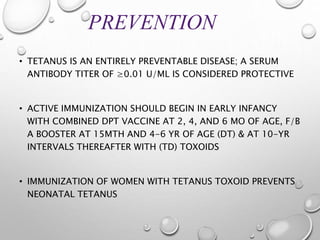 Tetanus dr yusuf imran | PPT