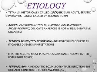 Tetanus dr yusuf imran | PPT
