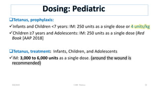 Tetanus in children Dr. ozil | PPTX