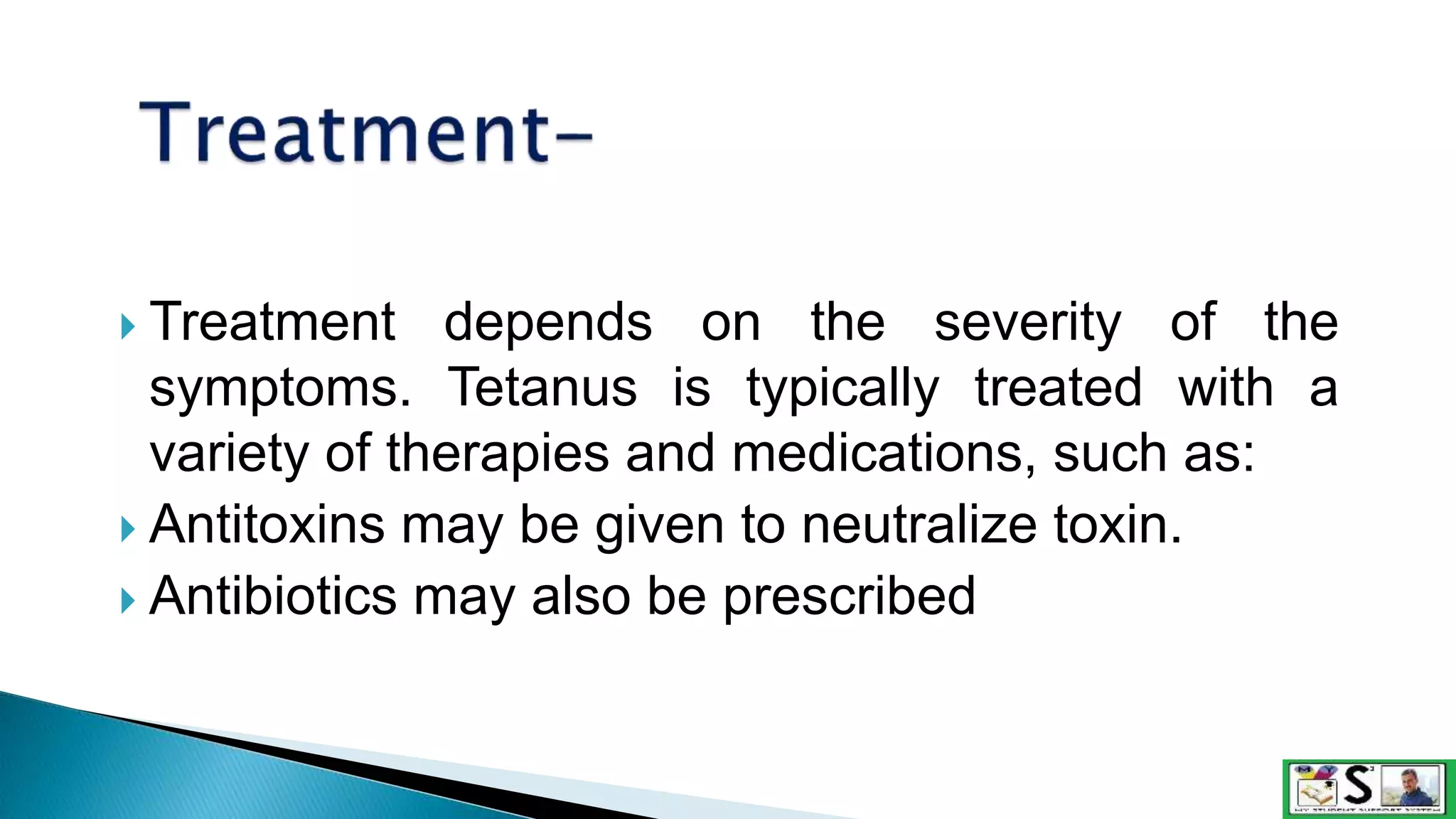 Tetanus in english . | PPTX | Infectious Diseases | Diseases and Conditions