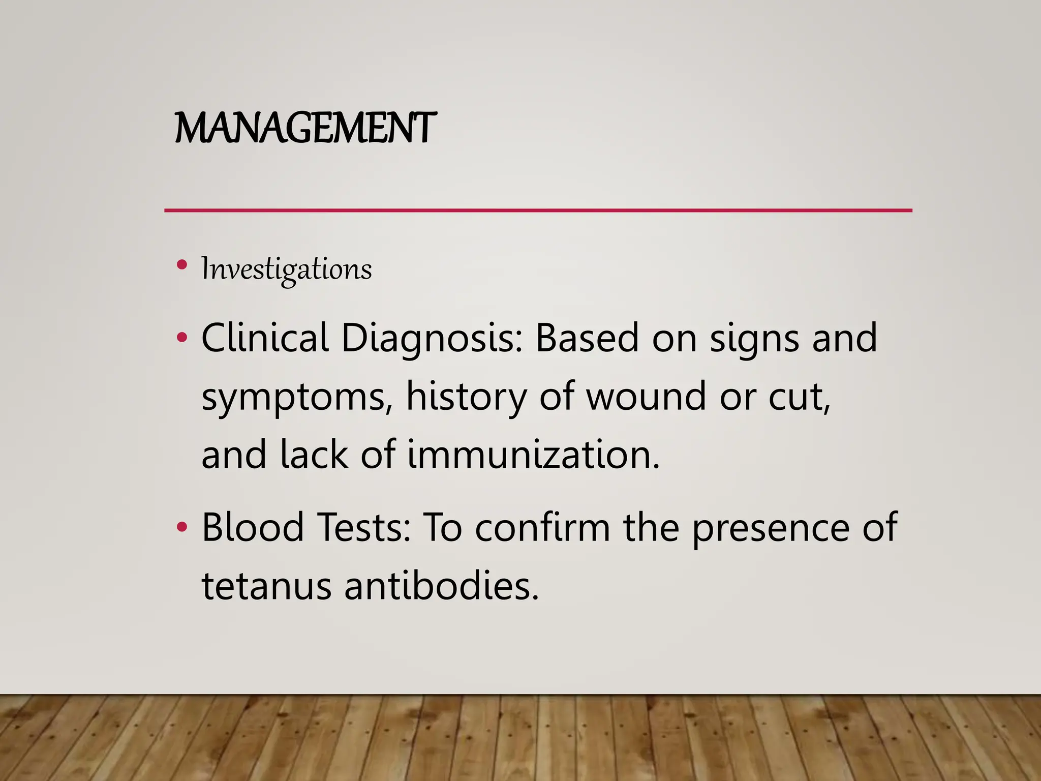 Tetanus in newborns. CONDITIONS FOR THE SICK CHILDREN. | PPTX