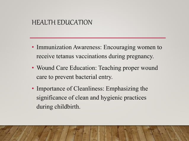 Tetanus in newborns. CONDITIONS FOR THE SICK CHILDREN. | PPTX