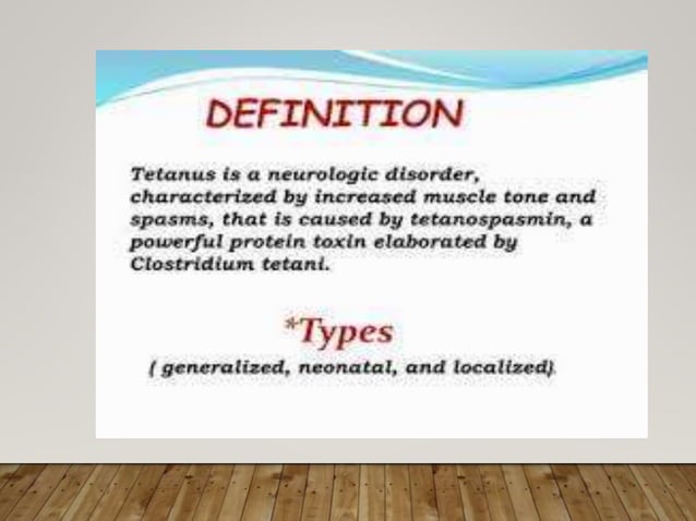 Tetanus in newborns. CONDITIONS FOR THE SICK CHILDREN. | PPT