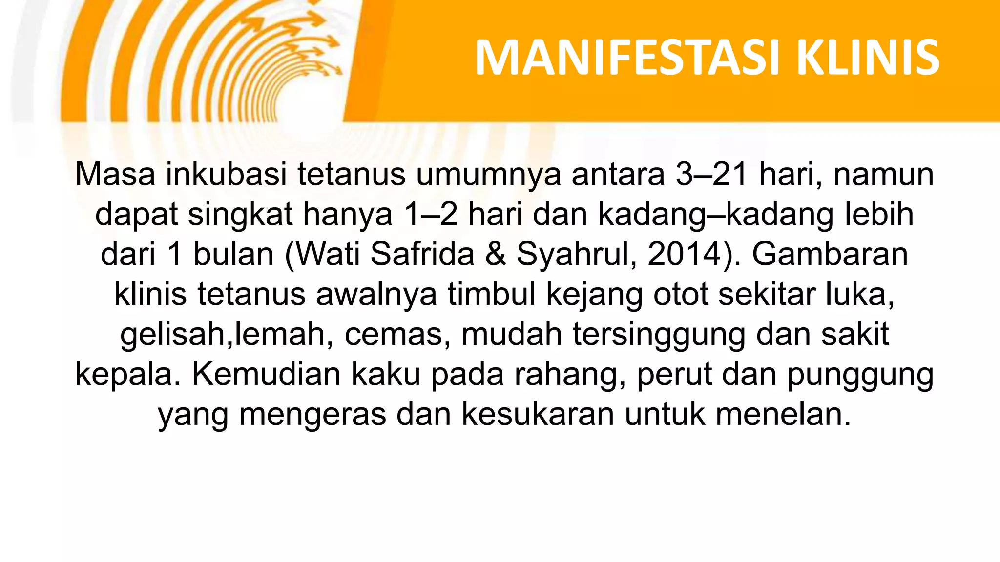 Tetanus kelompok 4 | PPTX