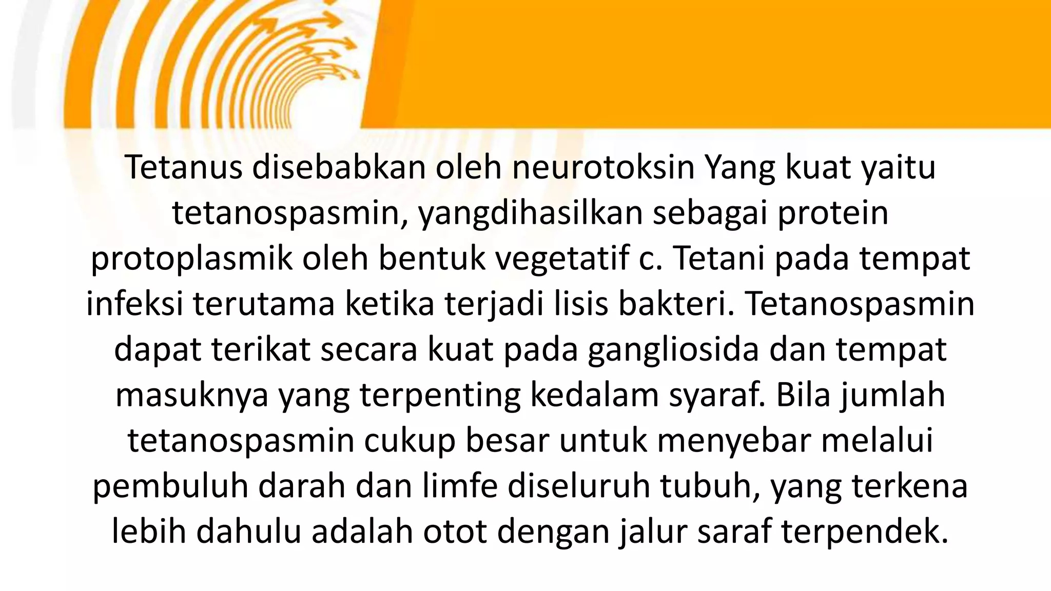 Tetanus kelompok 4 | PPTX