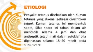 Tetanus kelompok 4 | PPTX