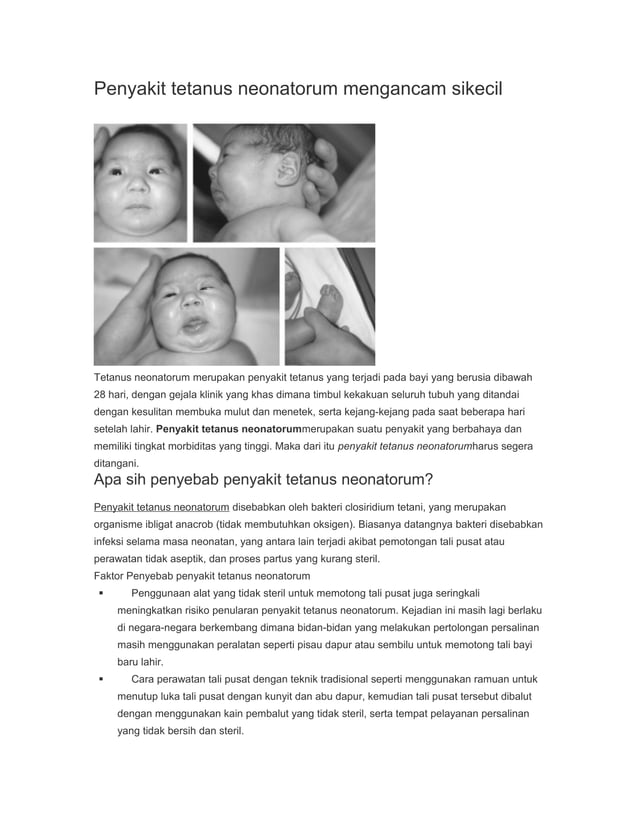 Tetanus ommm | PDF