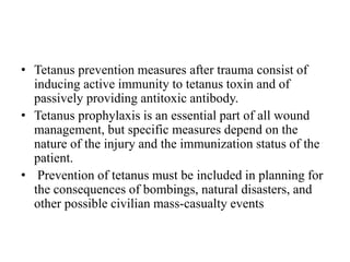 Tetanus prevention | PPT