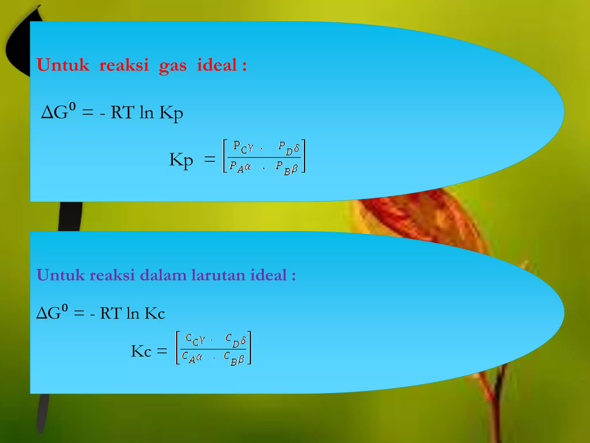 Tetapan Kesetimbangan dan Energi Bebas | PPTX