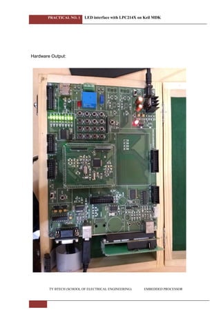 Blinking Of LEDs On LPC2148 ARM 7 TDMIS Based Microcontroller | PDF
