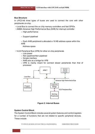 Blinking Of LEDs On LPC2148 ARM 7 TDMIS Based Microcontroller | PDF