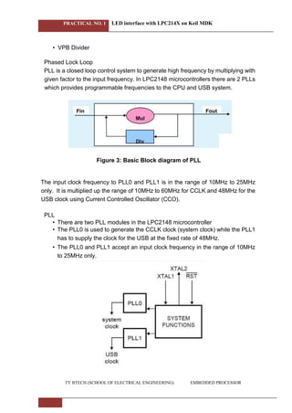 Blinking Of LEDs On LPC2148 ARM 7 TDMIS Based Microcontroller | PDF