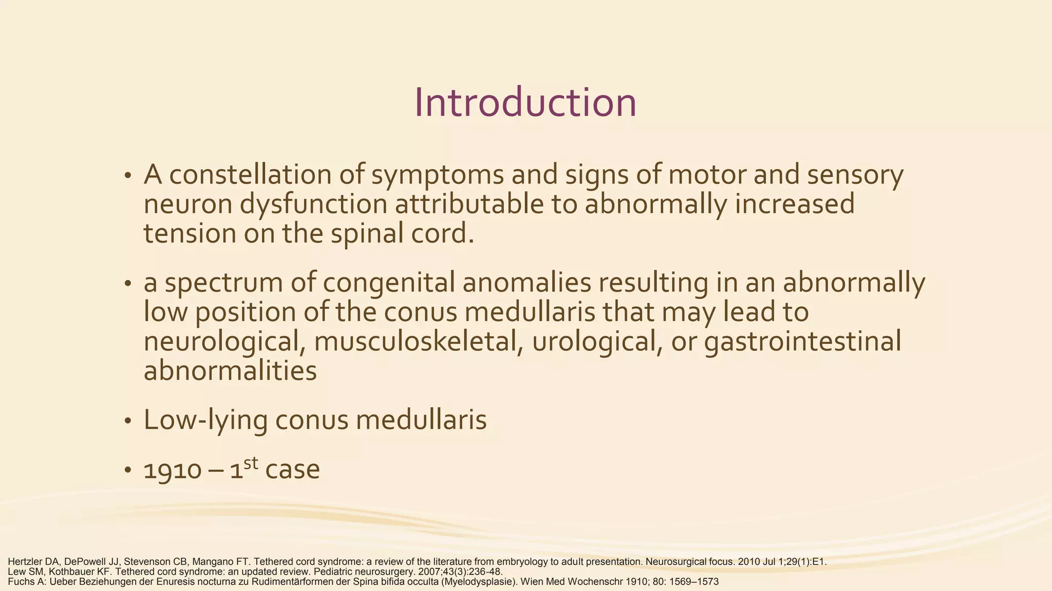 Tethered Cord Syndrome | PPTX