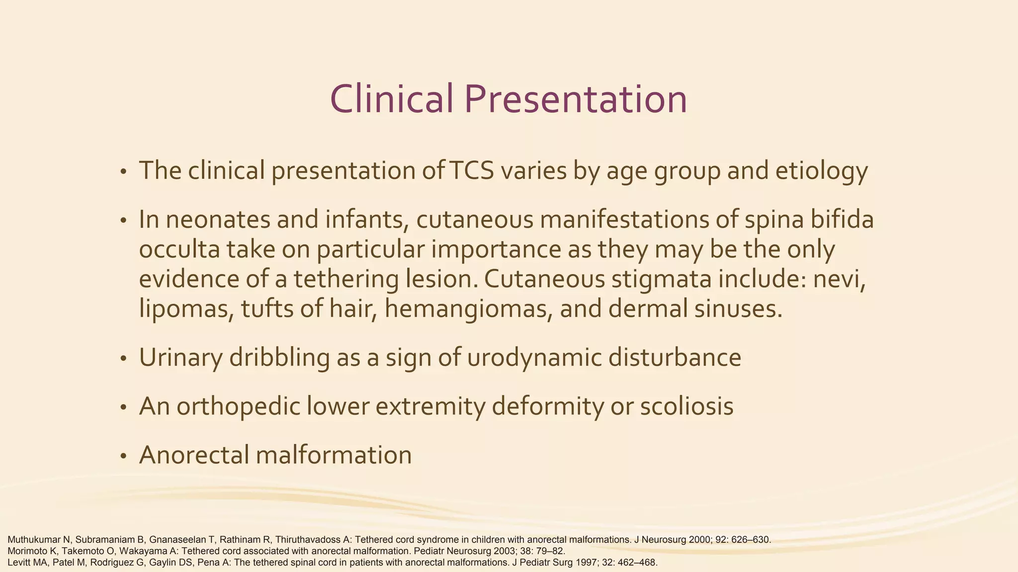 Tethered Cord Syndrome | PPTX