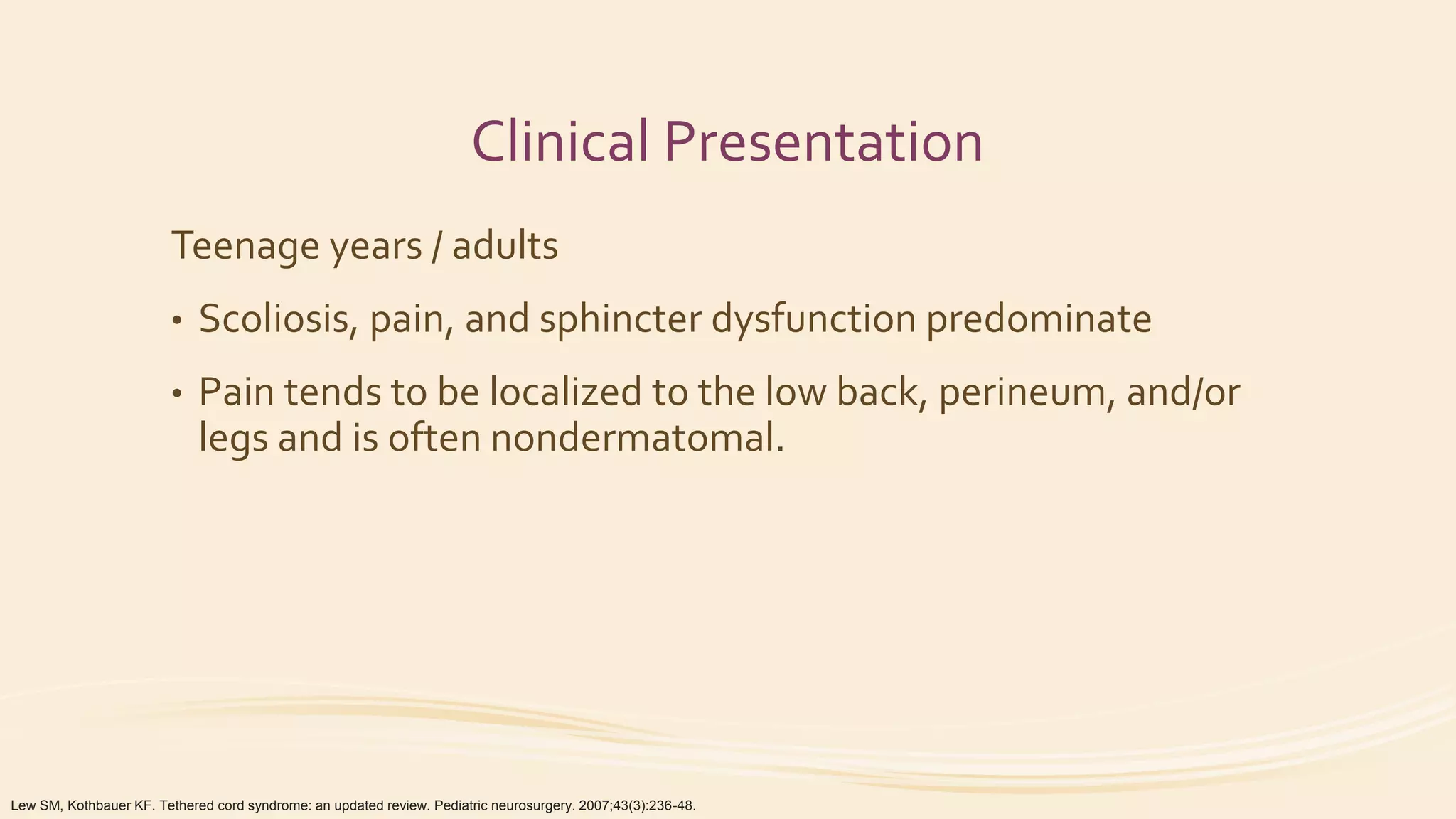 Tethered Cord Syndrome | PPTX