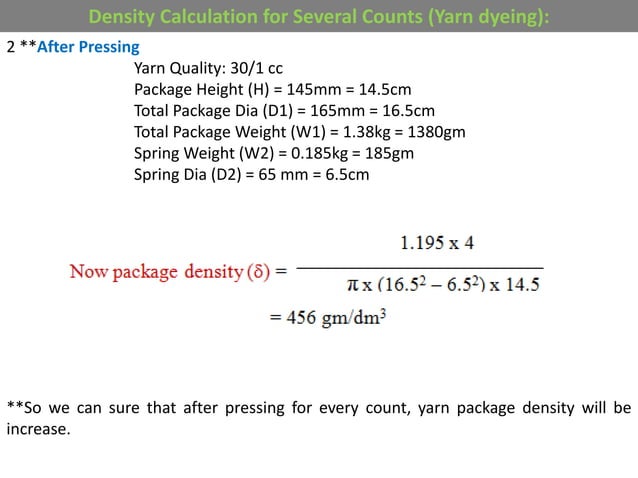 Textile Calculations and Equations | PPTX