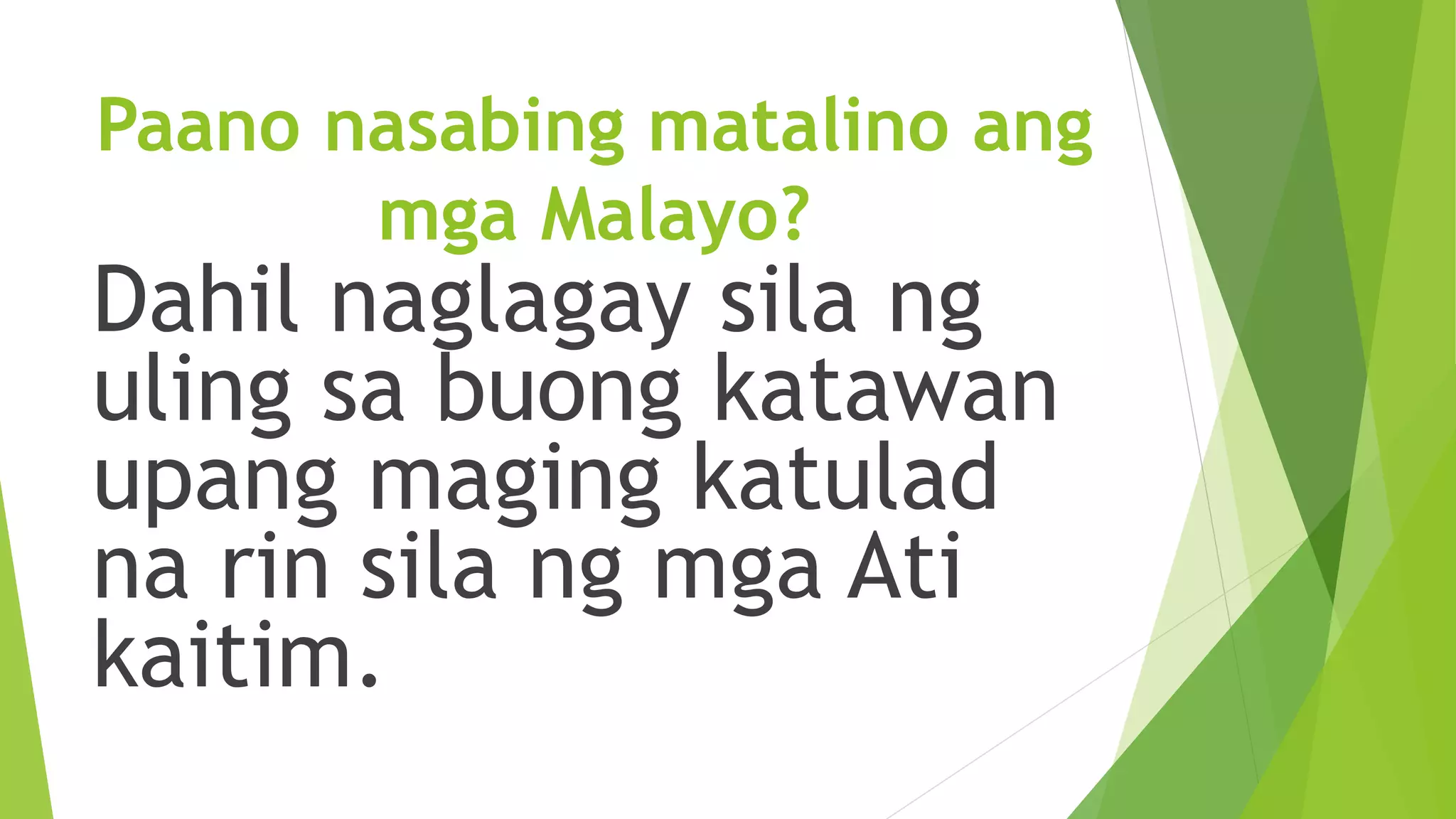 FILIPINO: PANG URI AT PANG ABAY | PPTX