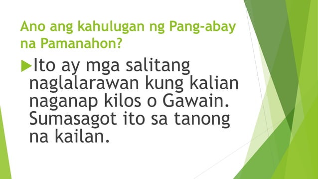 FILIPINO: PANG URI AT PANG ABAY | PPTX