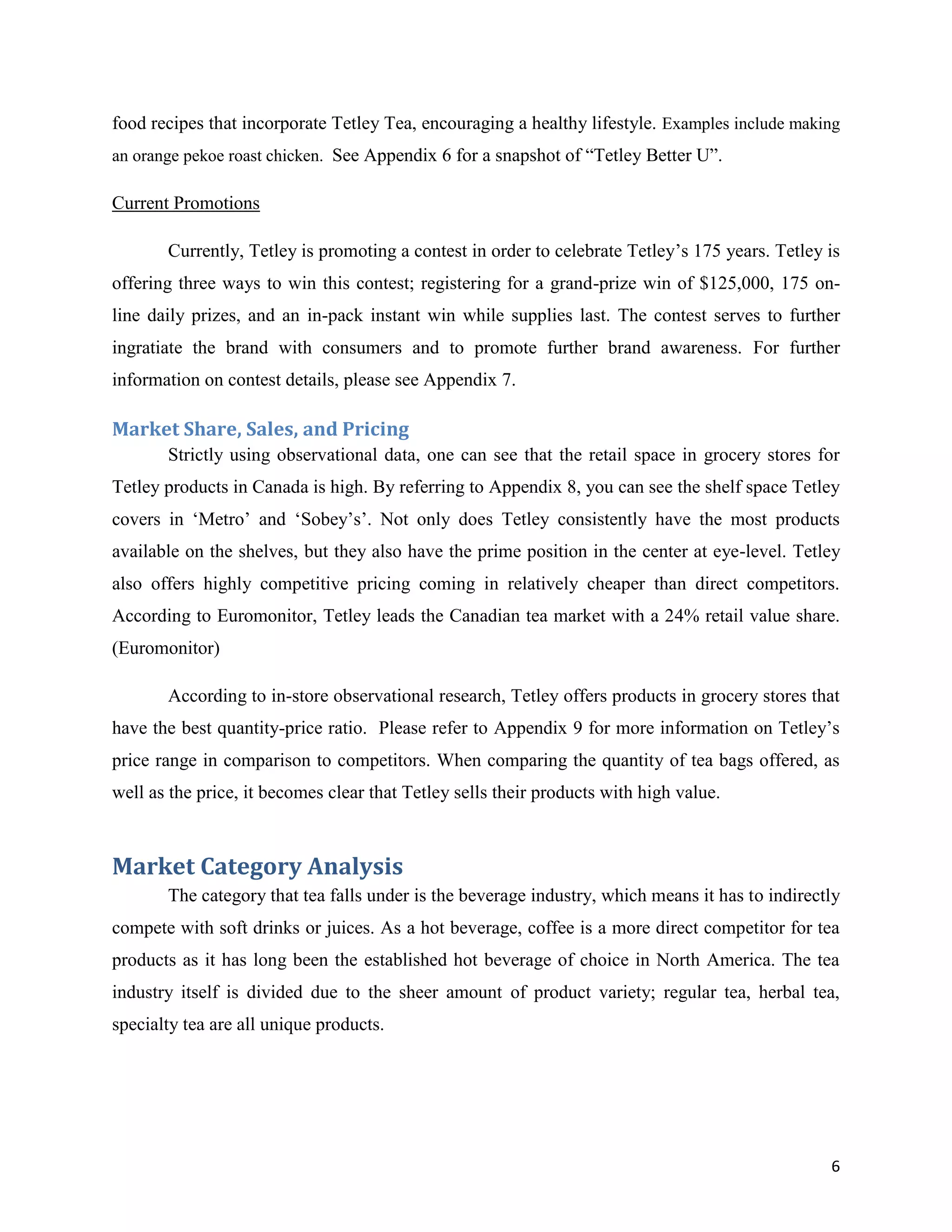 Tetley Seconday Research & Situation Analysis | PDF