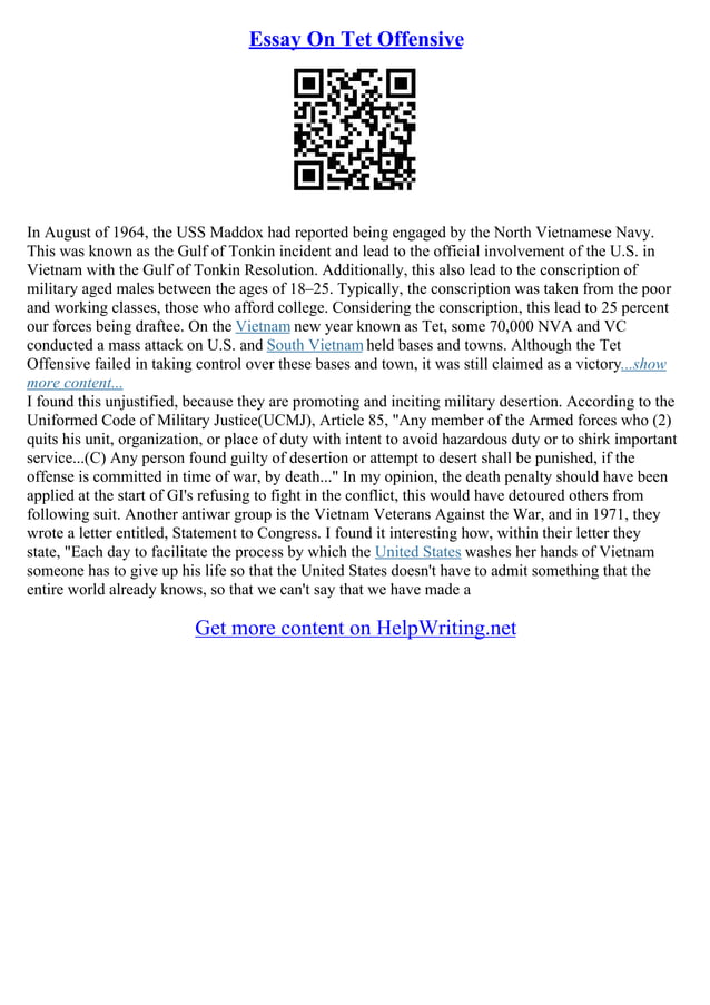 Tet Offensive Essay | PDF