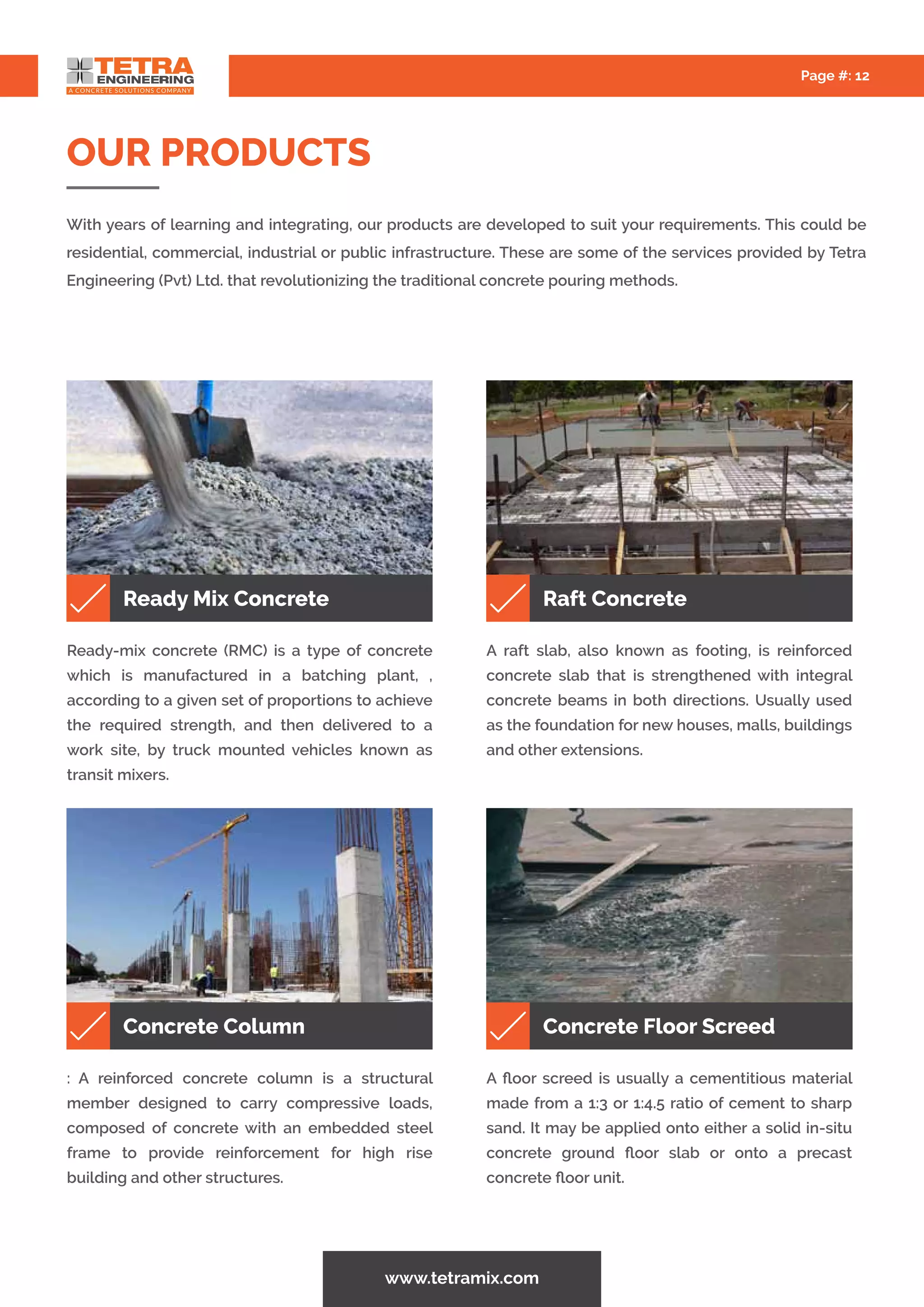 Best Ready Mix Concrete Supplier in Lahore - Tetra Engineers | PDF