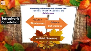 Tetrachoric Correlation - Thiyagu | PDF