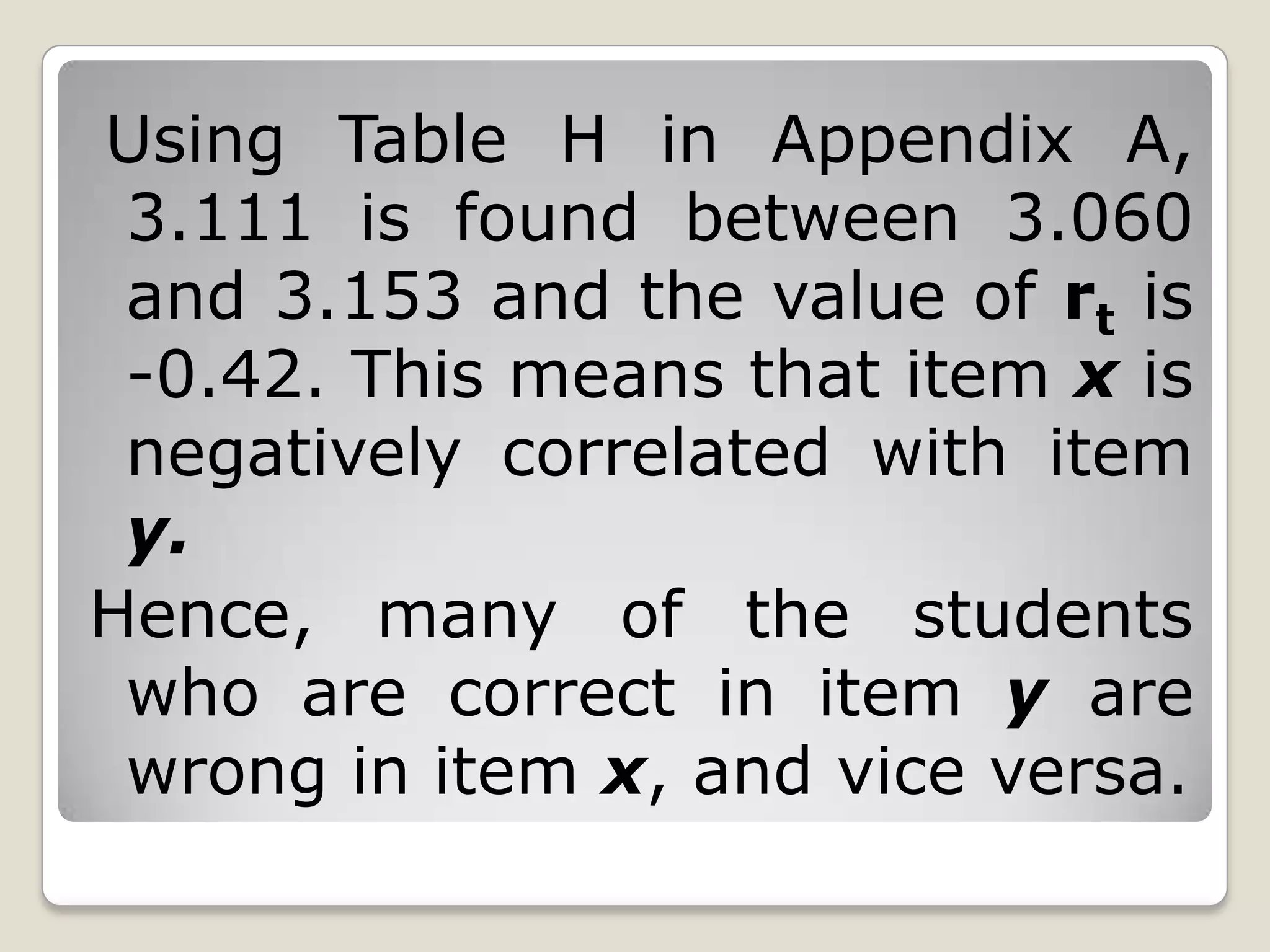 Tetrachoric Correlation Coefficient Pptx