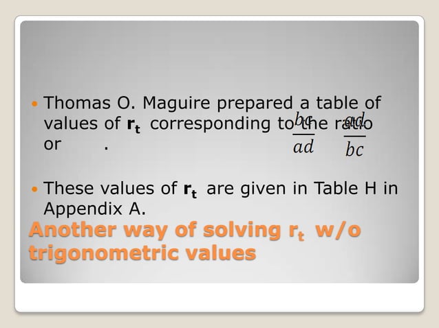 Tetrachoric Correlation Coefficient Pptx Physics Science