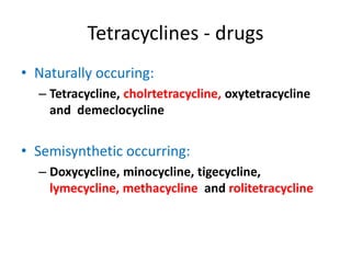 Tetracycline and Chloramphenicol | PPTX