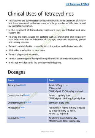 Tetracycline Notes | PDF