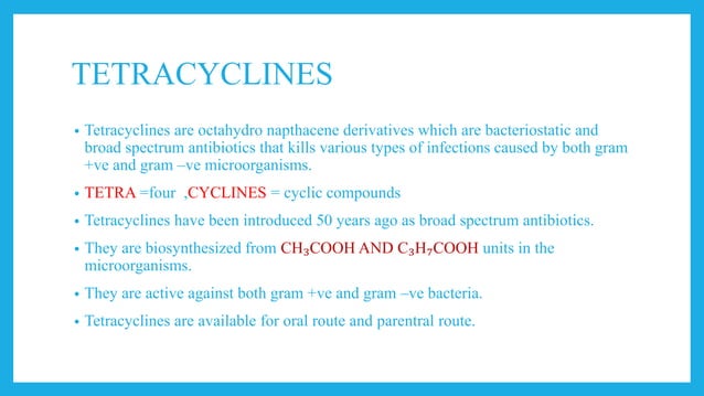 Tetracyclines | PPTX