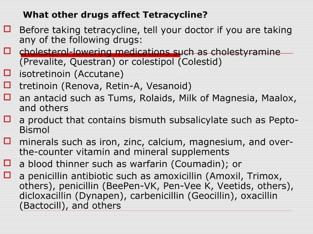 Tetracyclines | PPT | Chemistry | Science