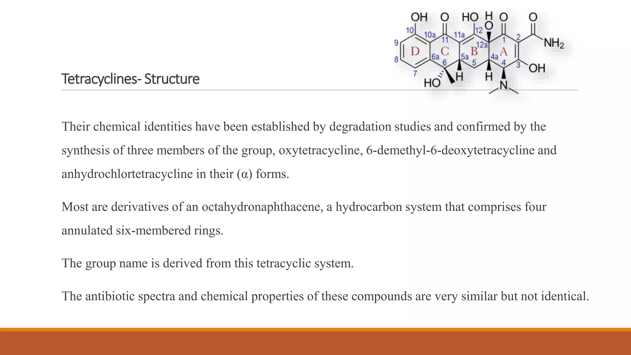 Tetracyclines Medicinal Chemistry | PPTX