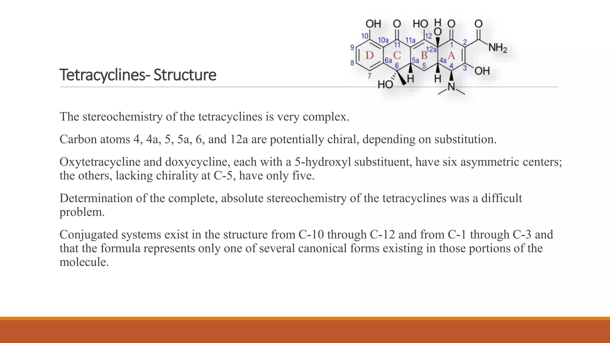 Tetracyclines Medicinal Chemistry | PPTX