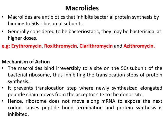 Tetracyclines, Aminoglycosides, Chloramphenicol, Macrolides | PPTX | Infectious Diseases ...