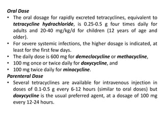 Tetracyclines, Aminoglycosides, Chloramphenicol, Macrolides | PPTX