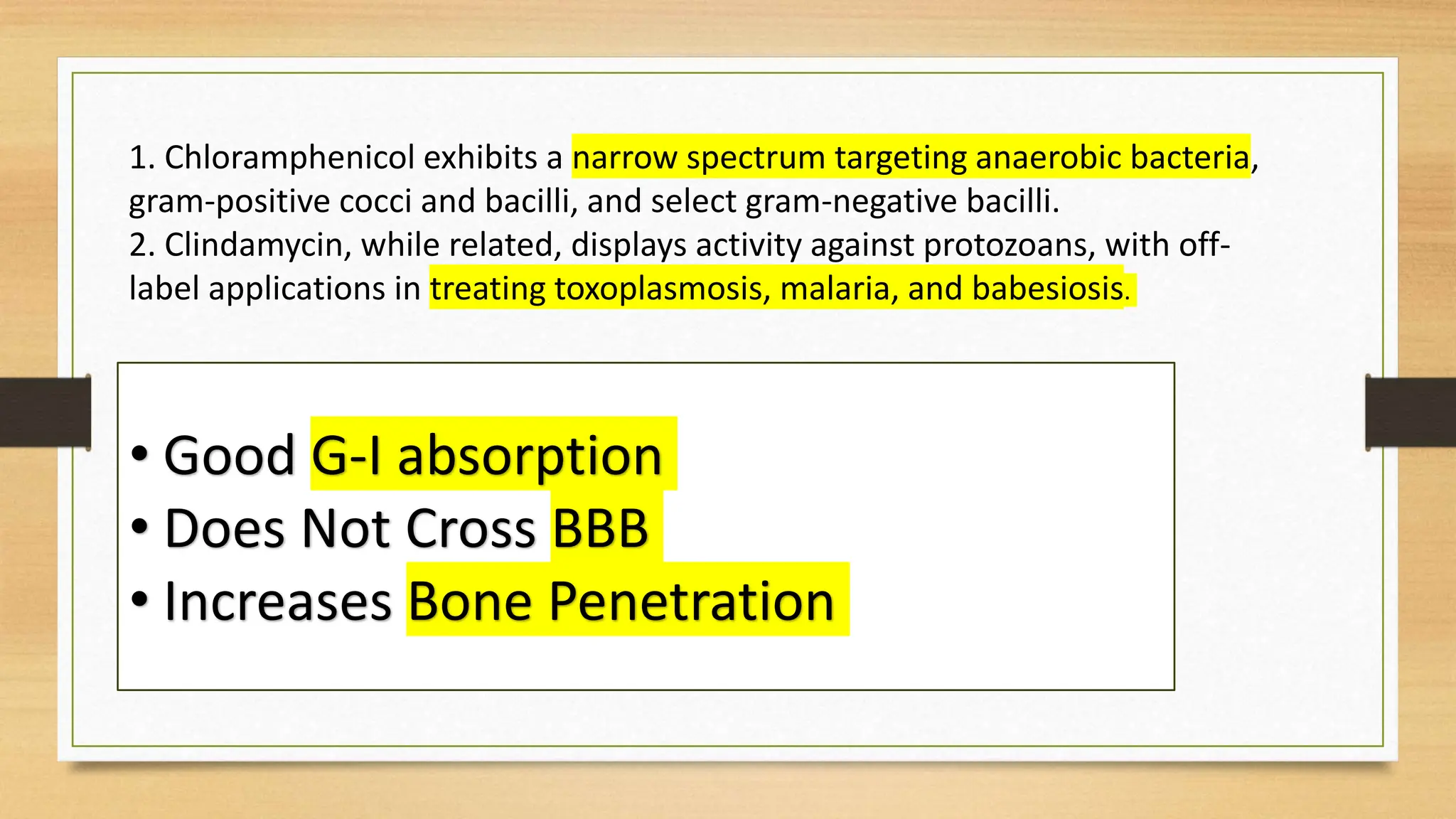 Tetracyclines, Macrolides, Chloramphenicol and Clindamycin Antibiotics ...