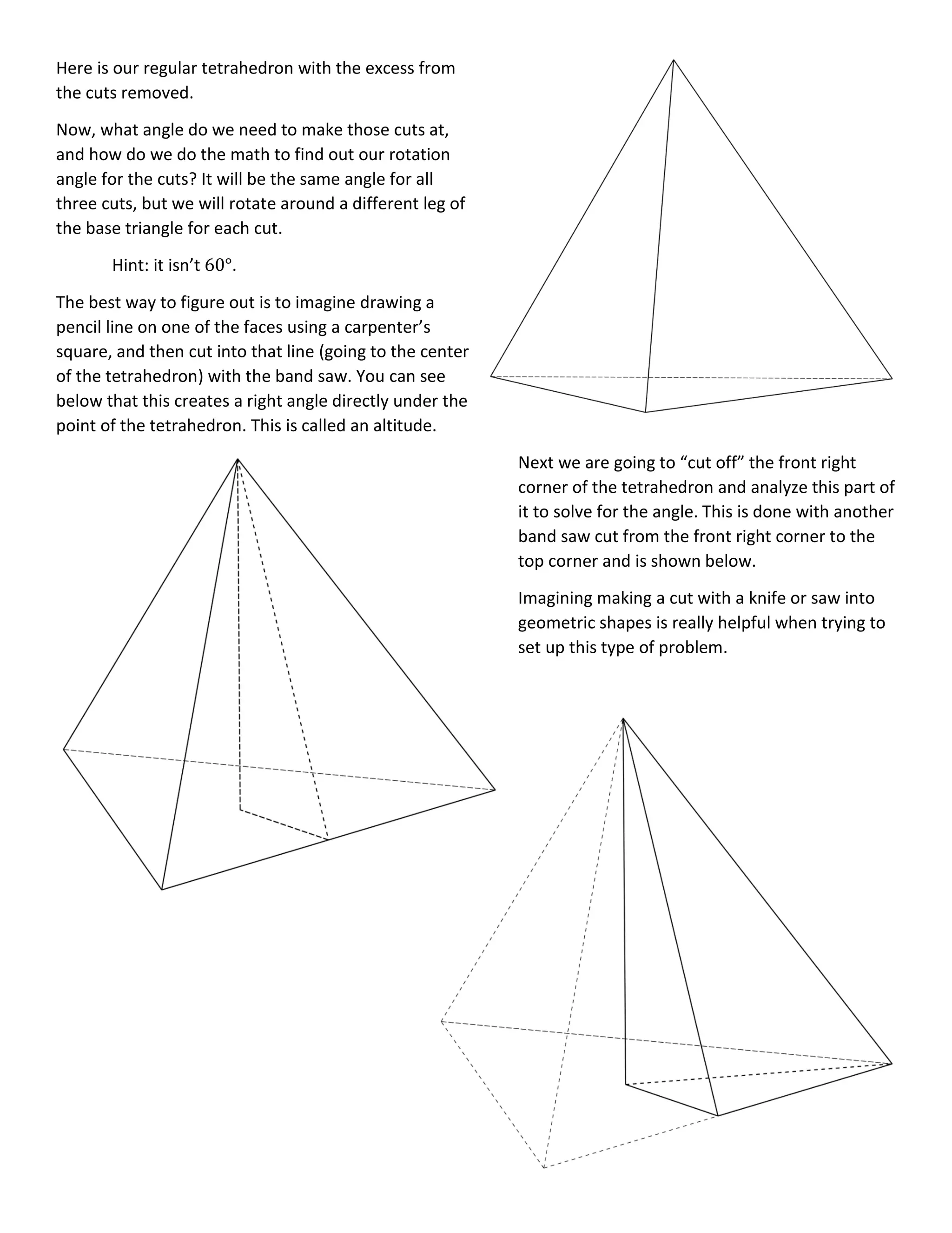 Tetrahedron compound angles example | PDF