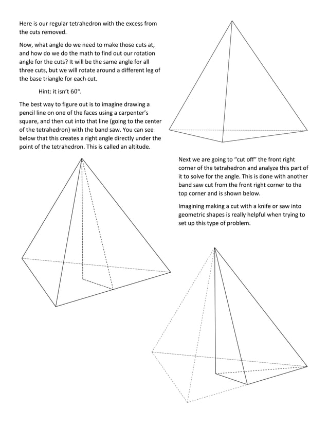 Tetrahedron compound angles example | PDF