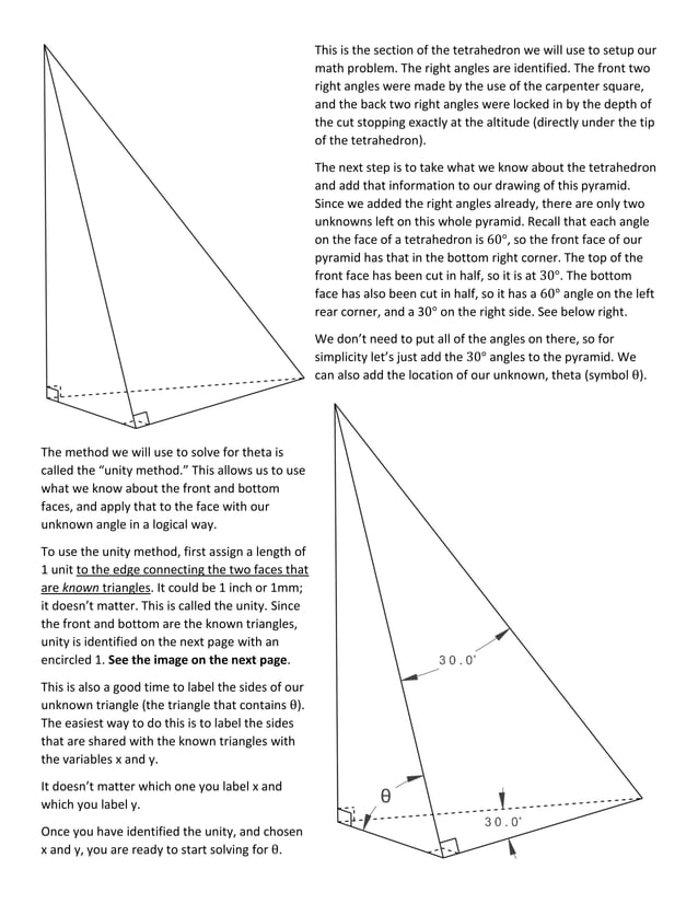 Tetrahedron compound angles example | PDF