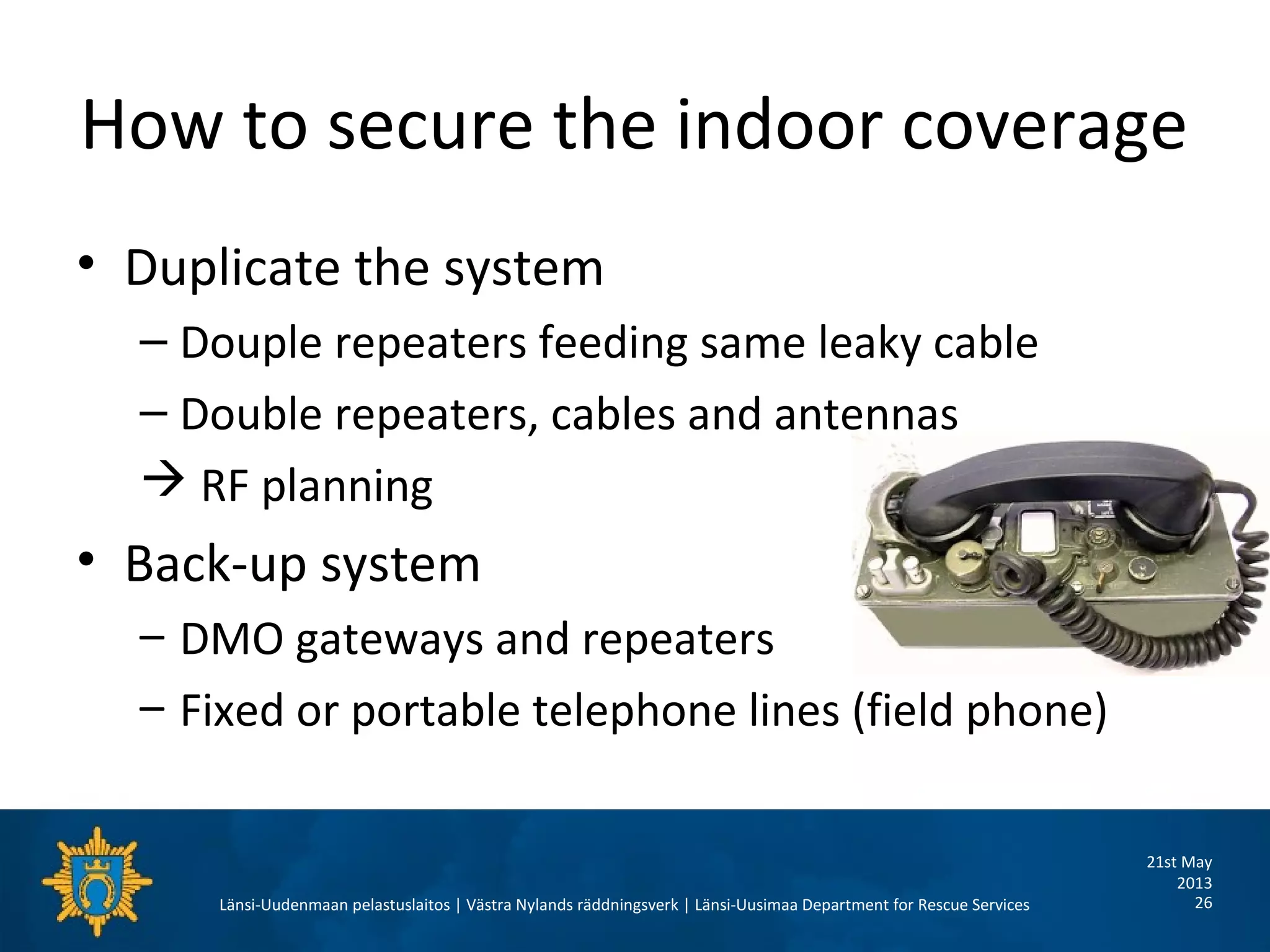 Tetra indoor coverage | PPT