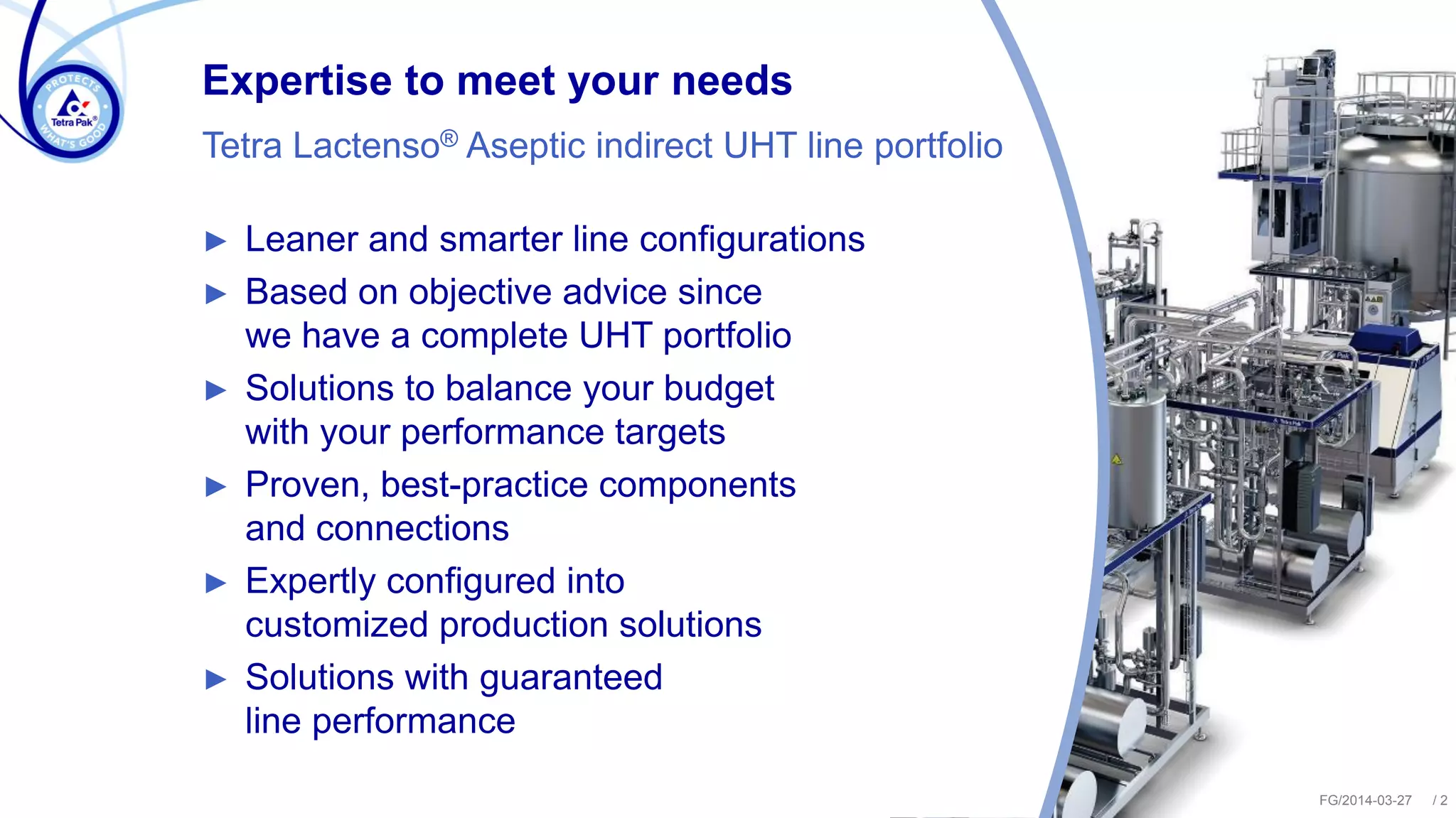Tetra Lactenso Aseptic UHT lines latest innovation | PDF