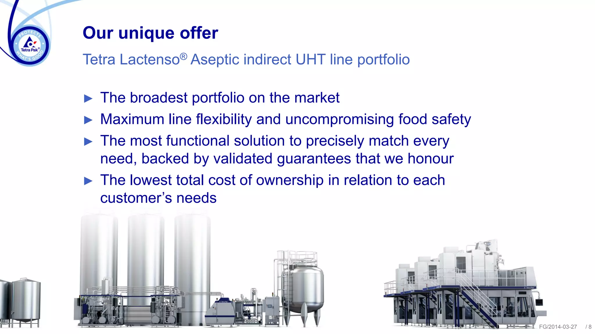 Tetra Lactenso Aseptic UHT lines latest innovation | PDF