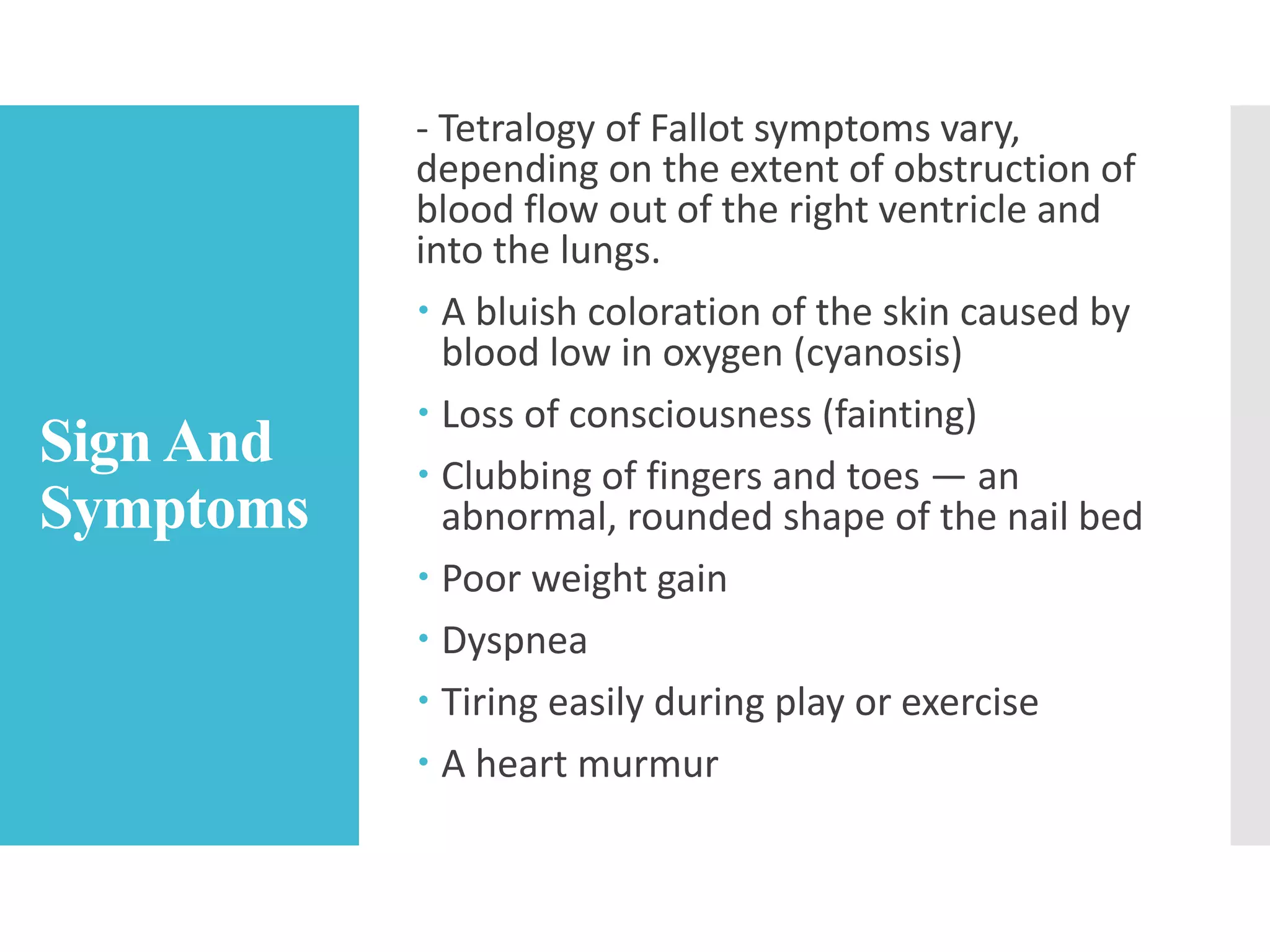 Tetralogy of fallot | PPTX