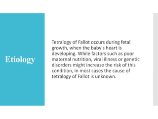 Tetralogy of fallot | PPTX | Heart and Cardiovascular Diseases ...
