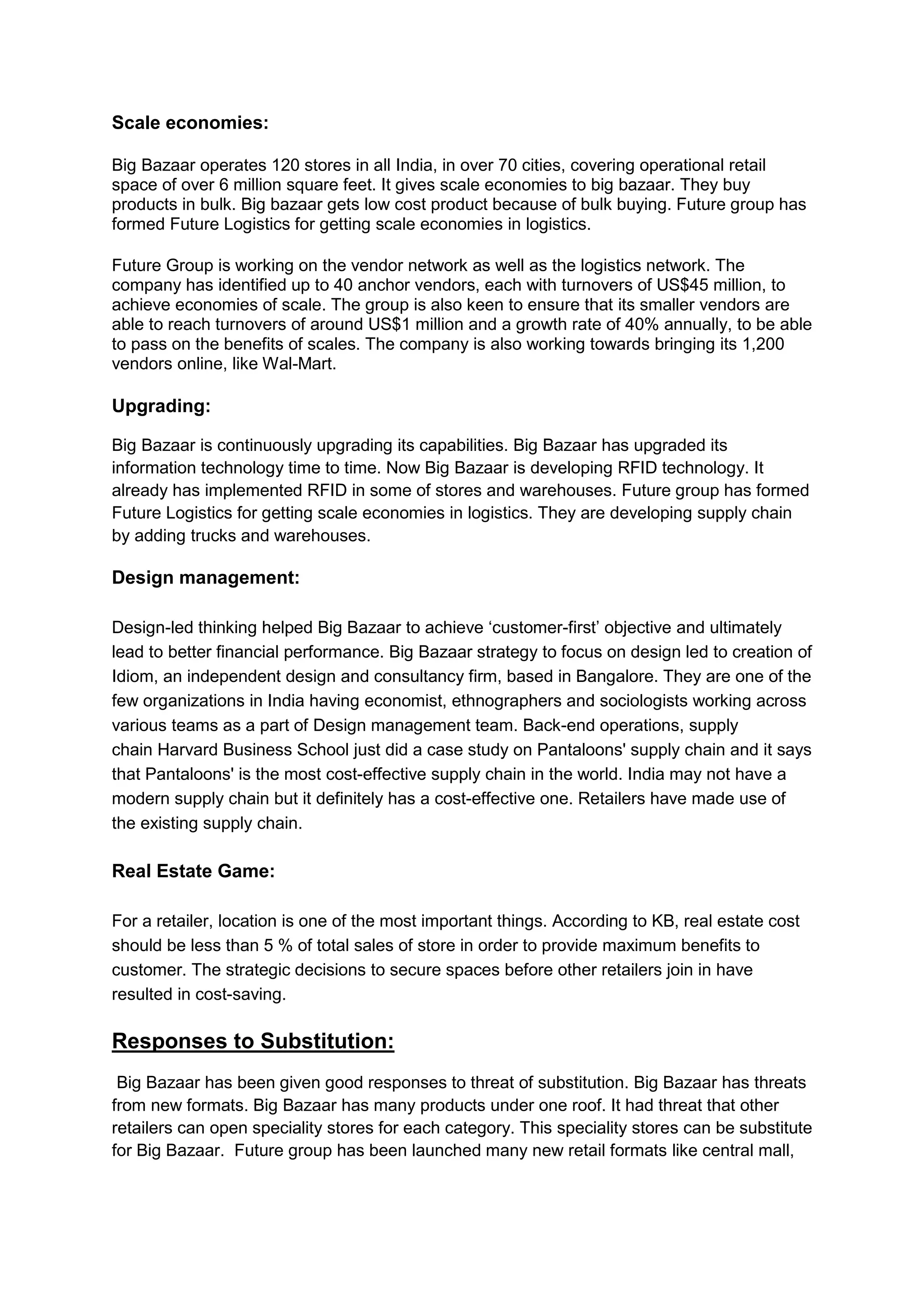 Tetra threat framework for big bazaar | DOCX